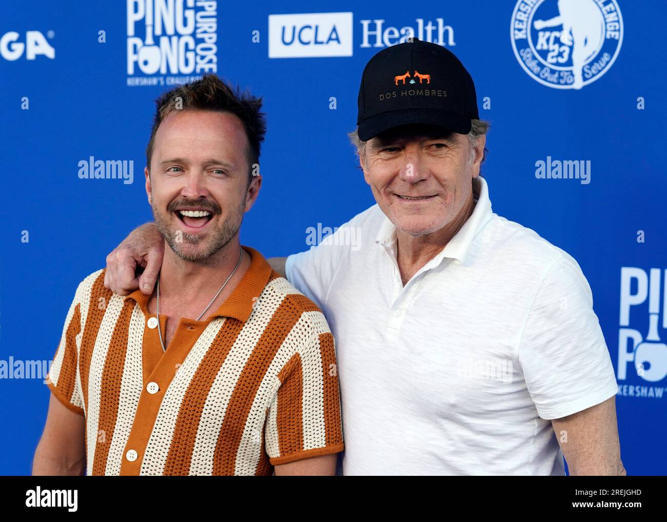 Actors Aaron Paul, left, and Bryan Cranston, who were fellow cast ...