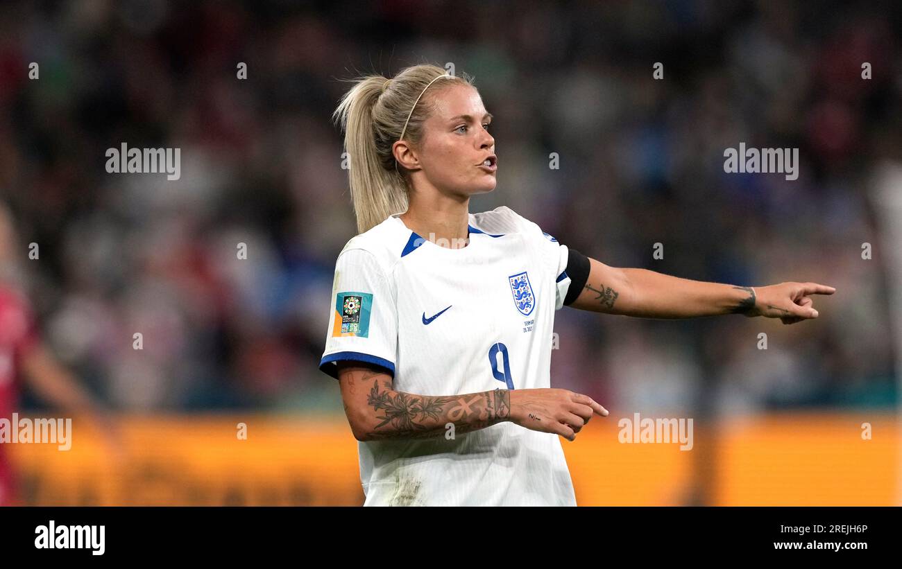 England's Rachel Daly points out during the Women's World Cup Group D ...