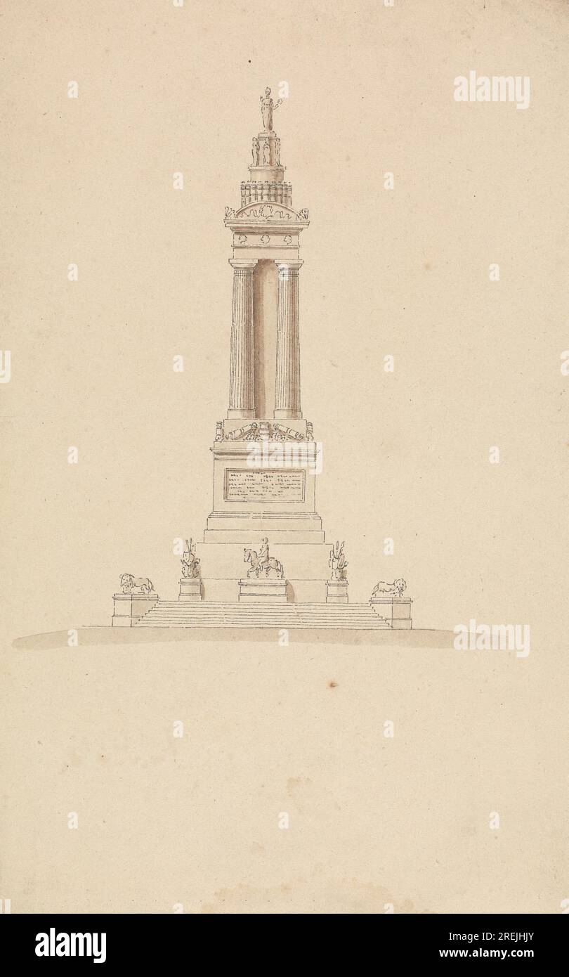 Design for a Naval Monument: Elevation 1799 by Charles Heathcote Tatham ...