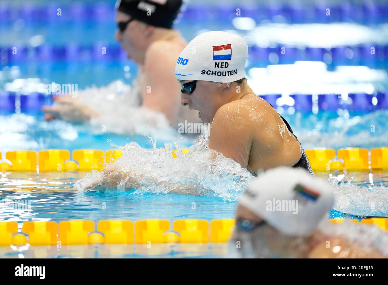 Netherlands' Tes Schouten competes during the women's 200m breaststroke ...
