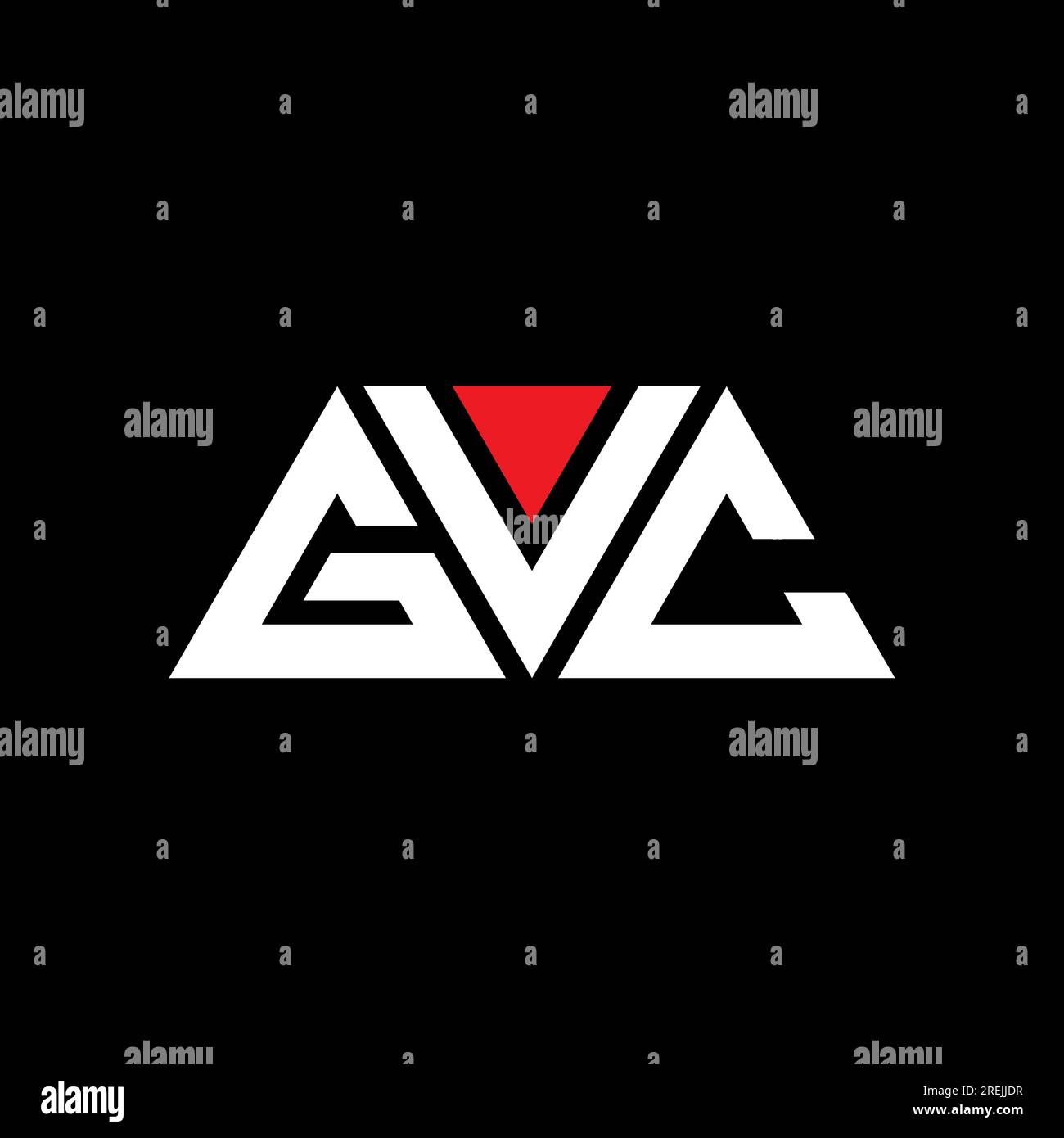 GVC triangle letter logo design with triangle shape. GVC triangle logo design monogram. GVC ...