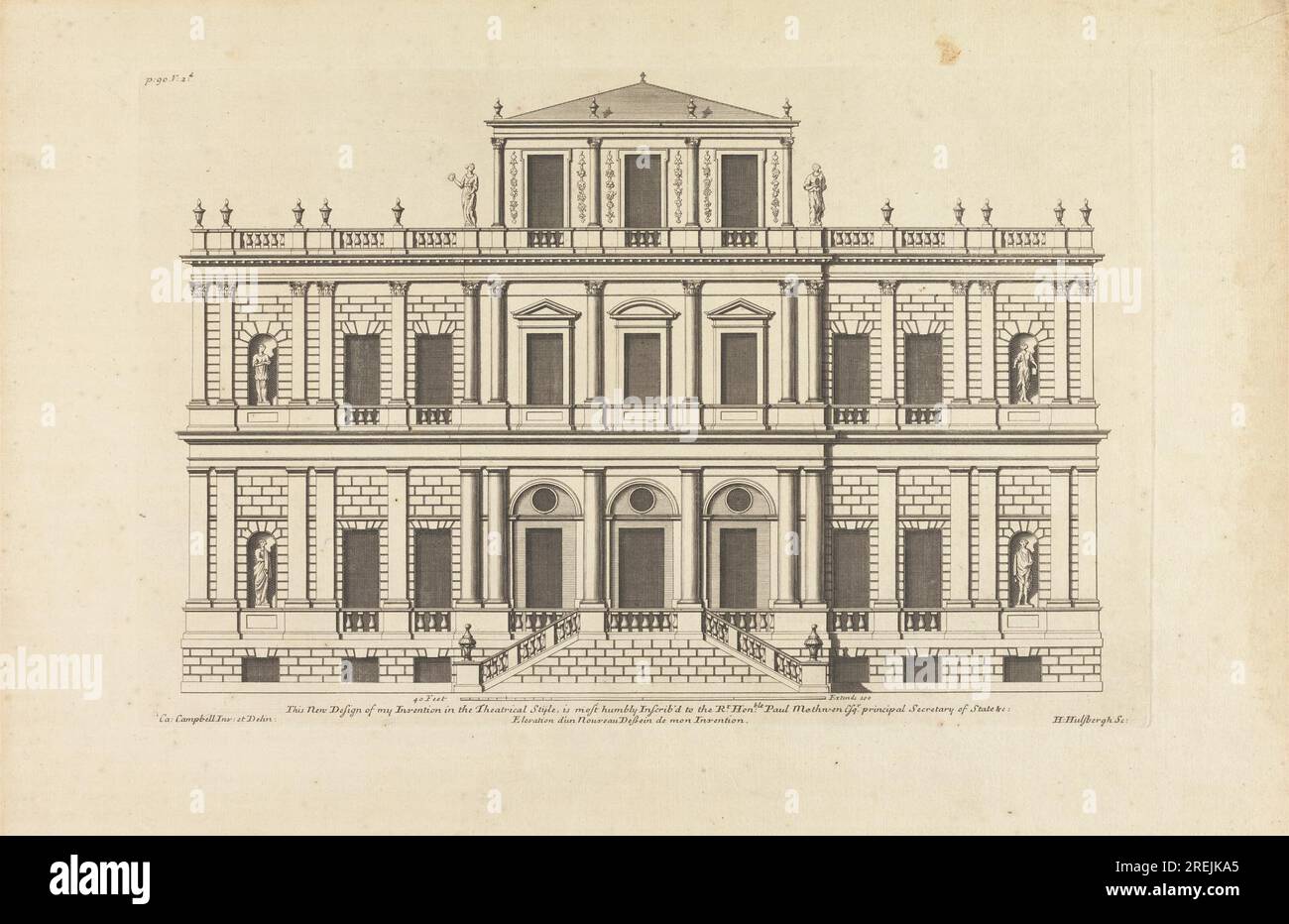 Design for a House in a "Theatrical Style" for Paul Methuen by Henry ...