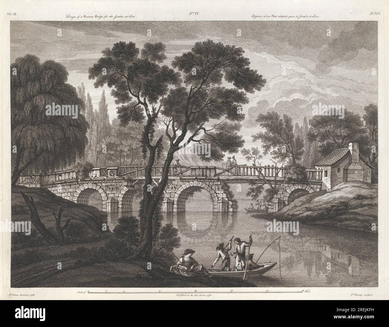 Design of a Ruineous Bridge for the Garden at Sion 1778 by Thomas ...