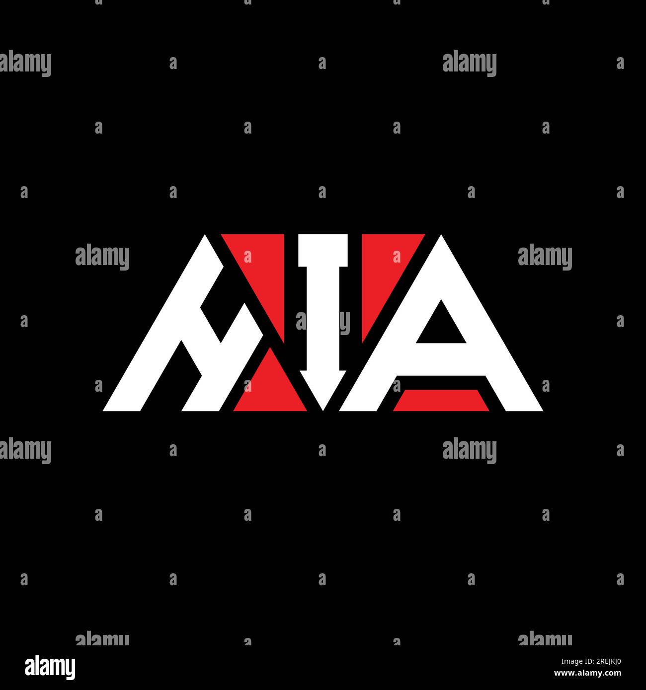 HIA triangle letter logo design with triangle shape. HIA triangle logo ...