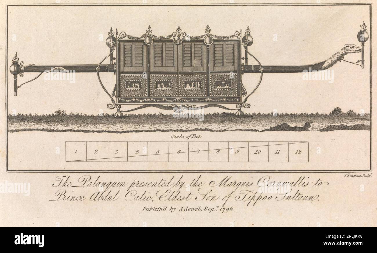The Palanquin presented by the Marquis Cornwallis to Prince Abdul Calic ...