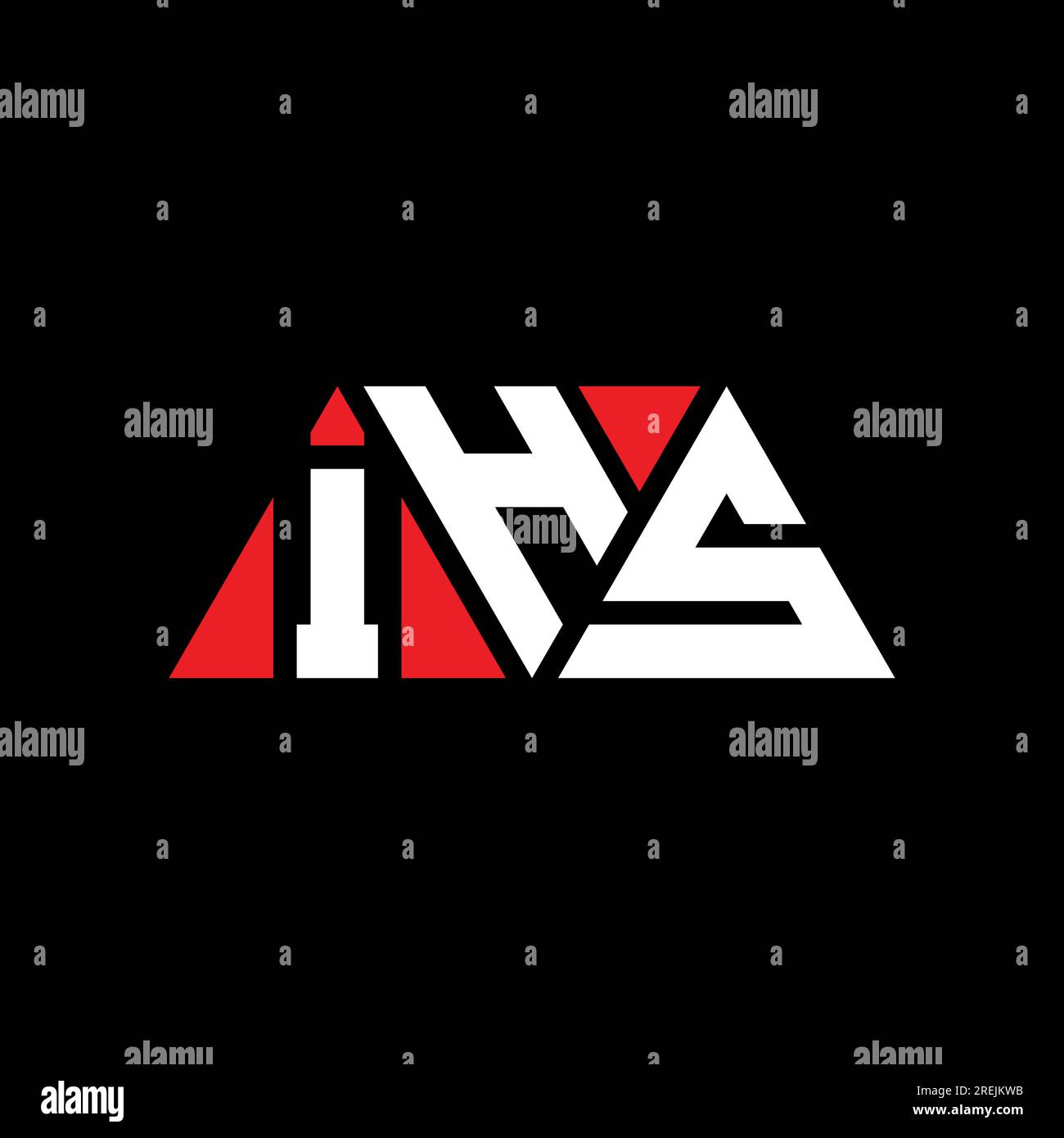 IHS triangle letter logo design with triangle shape. IHS triangle logo ...