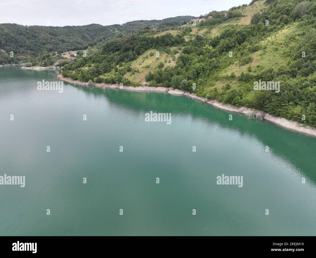 Aerial view huge dam drone hi-res stock photography and images - Alamy
