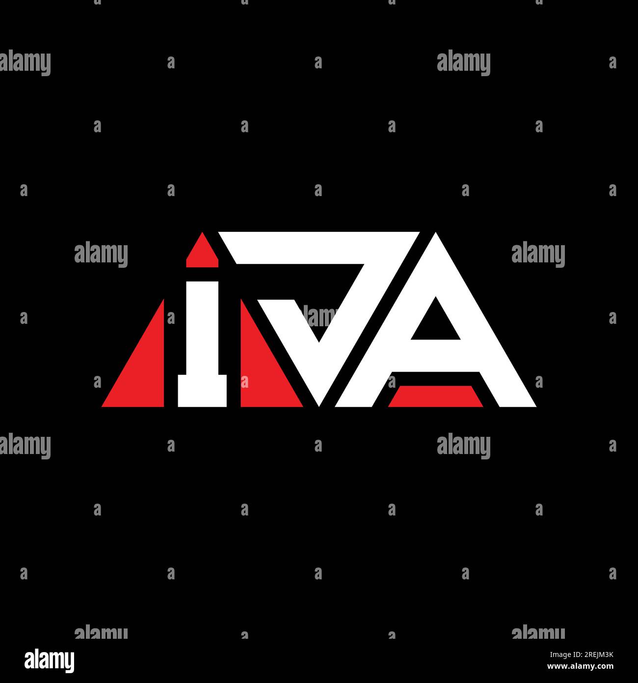 IJA triangle letter logo design with triangle shape. IJA triangle logo ...