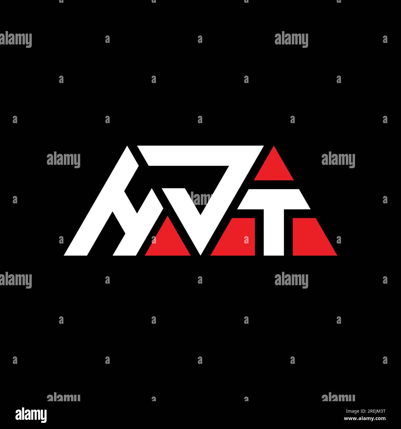 HJT triangle letter logo design with triangle shape. HJT triangle logo ...