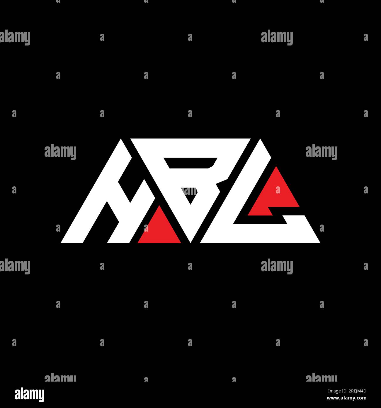 HBL triangle letter logo design with triangle shape. HBL triangle logo ...