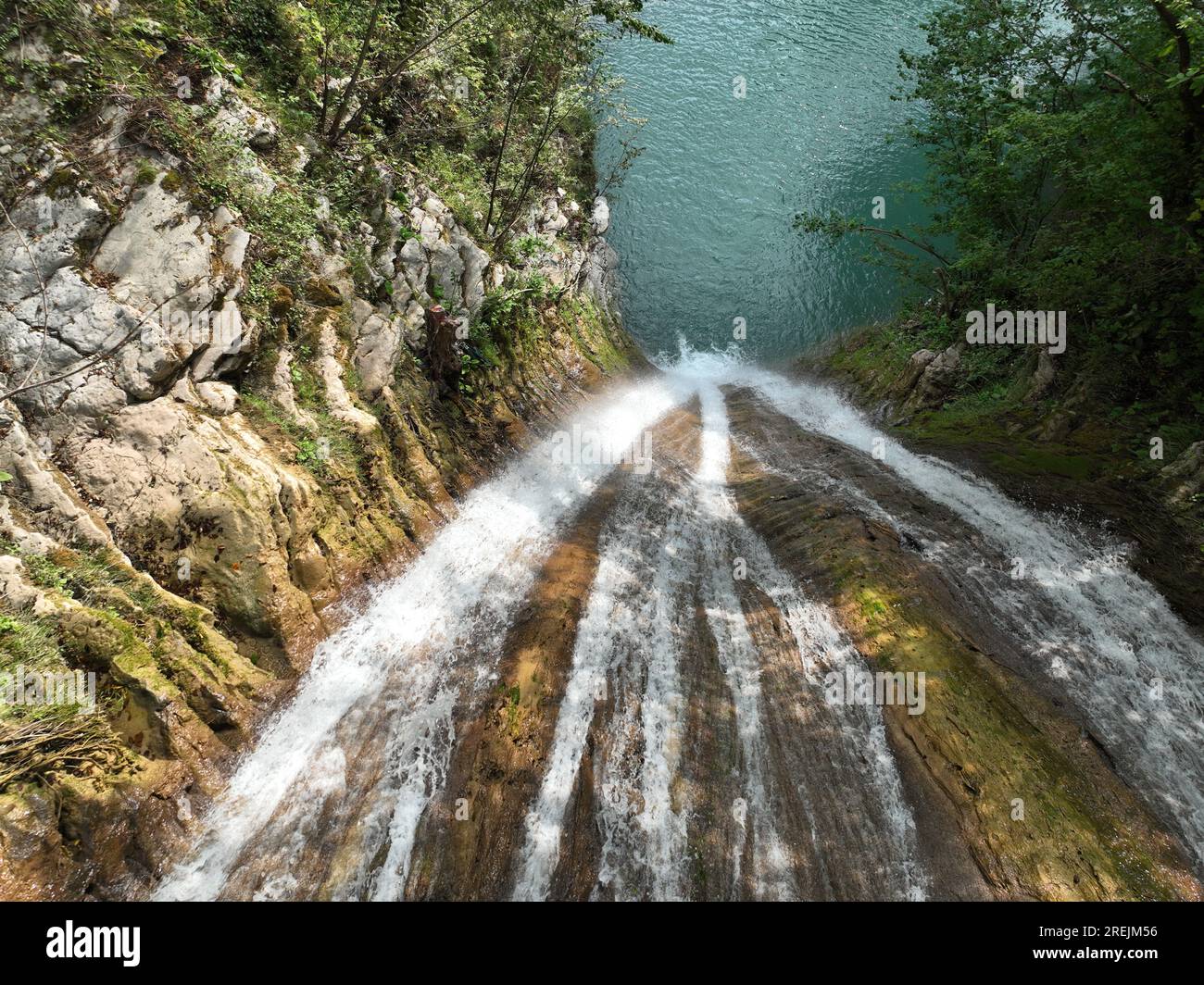 aerial view the waterfall Stock Photo - Alamy