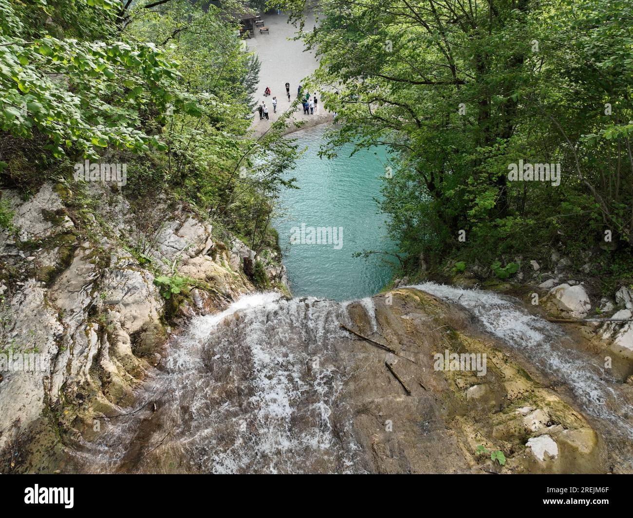 aerial view the waterfall Stock Photo - Alamy