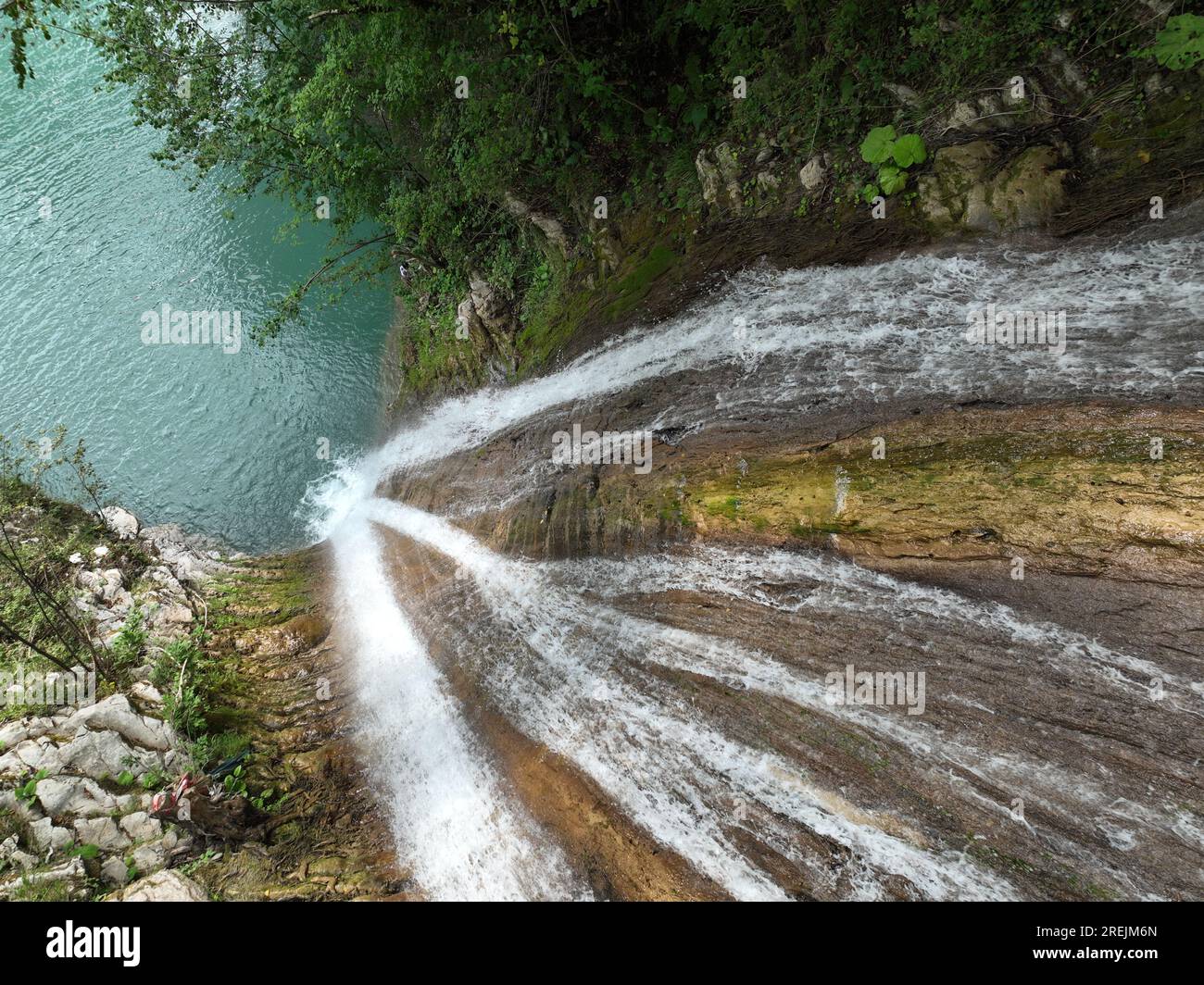aerial view the waterfall Stock Photo - Alamy