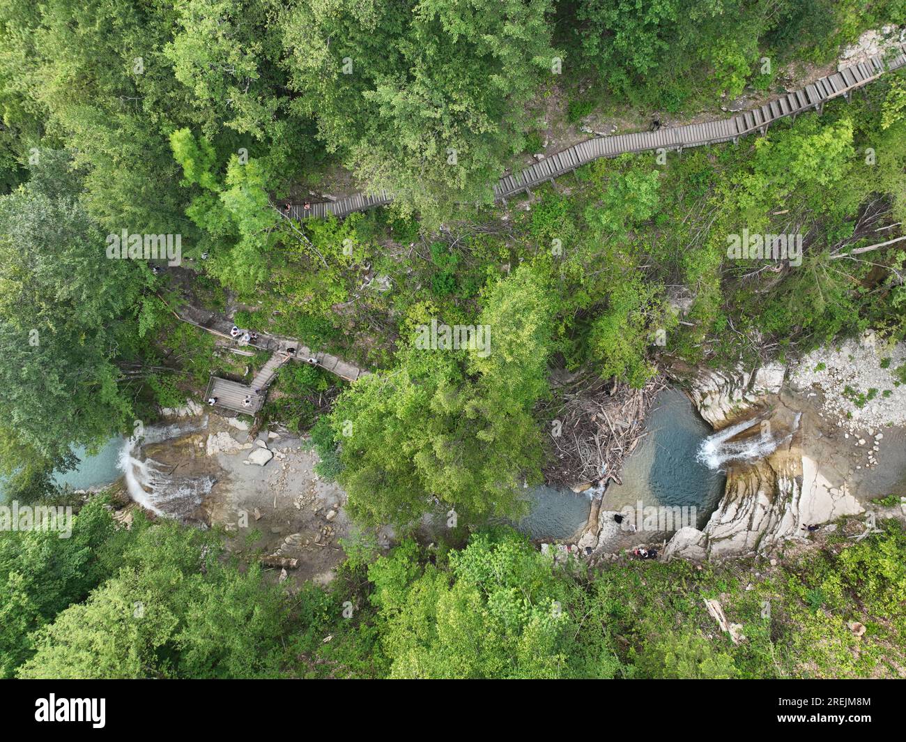 aerial view the waterfall Stock Photo - Alamy