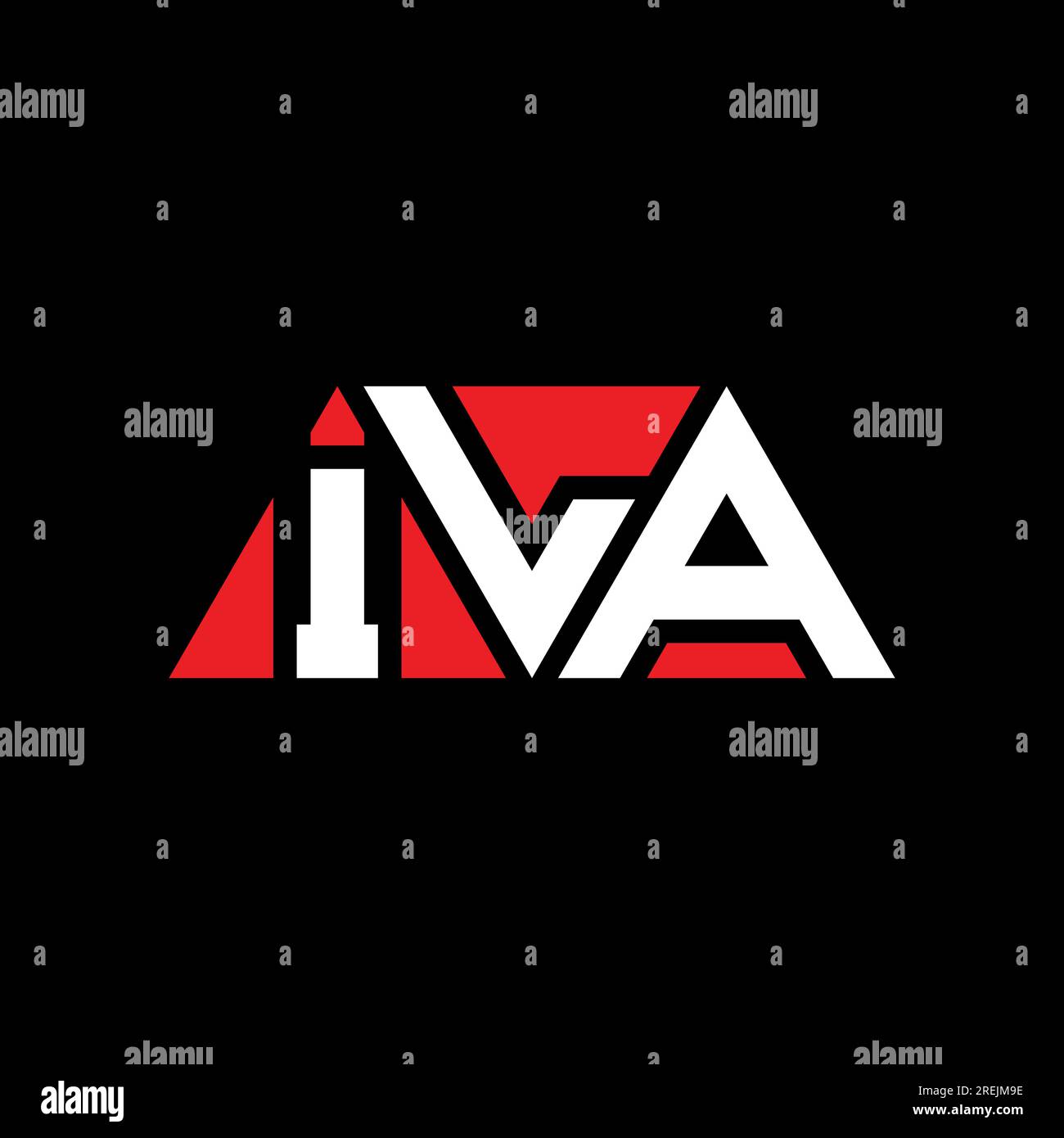 ILA triangle letter logo design with triangle shape. ILA triangle logo ...