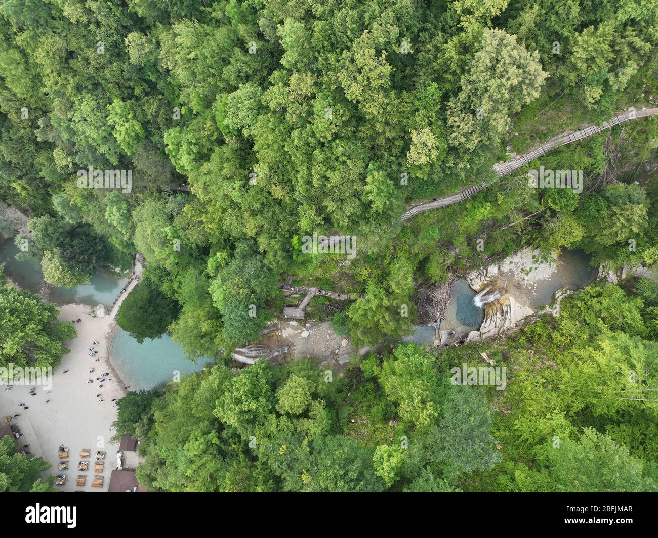 aerial view the waterfall Stock Photo - Alamy