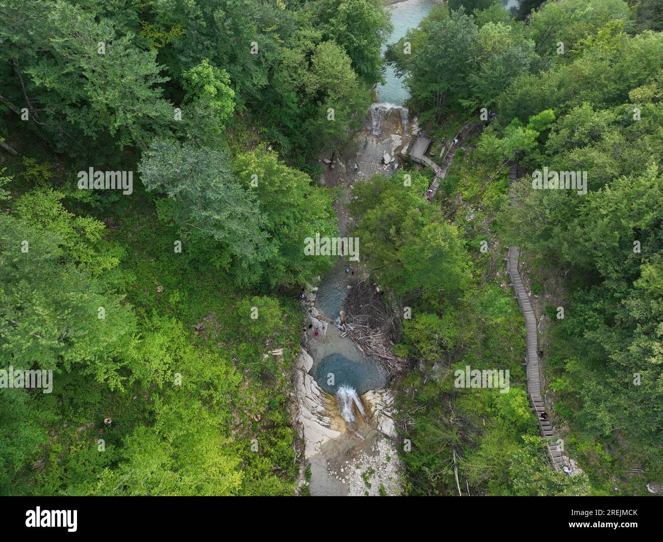 aerial view the waterfall Stock Photo - Alamy