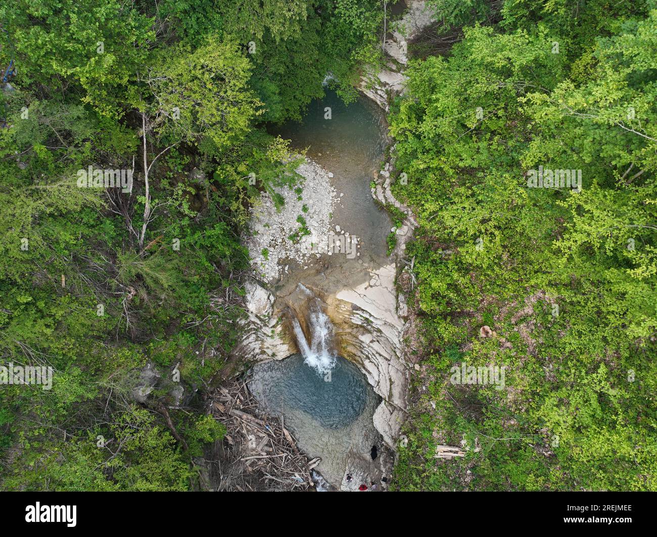 aerial view the waterfall Stock Photo - Alamy