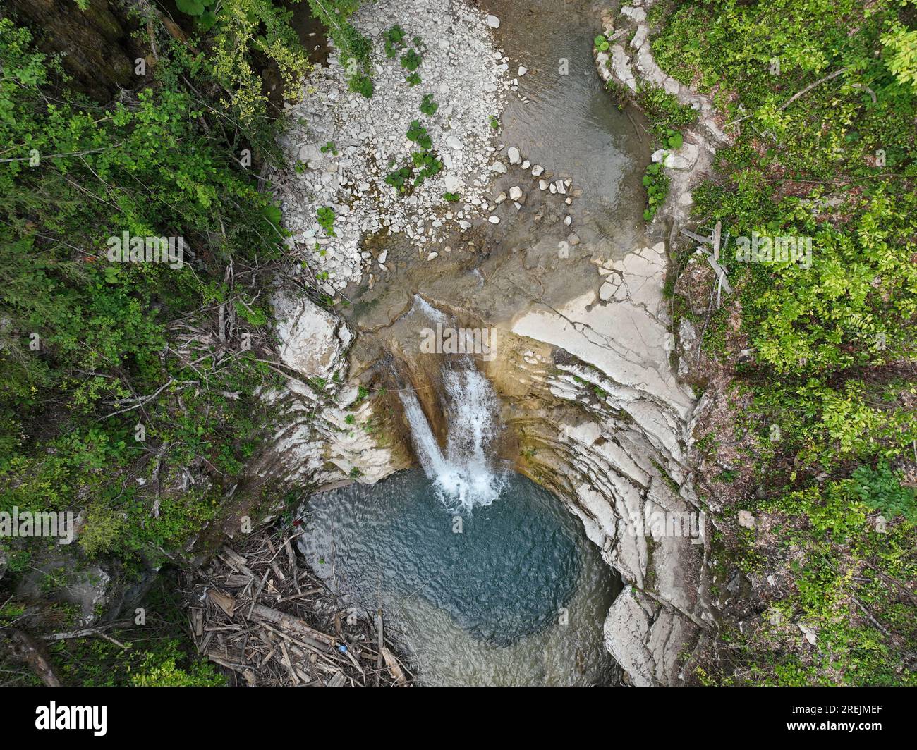 aerial view the waterfall Stock Photo - Alamy