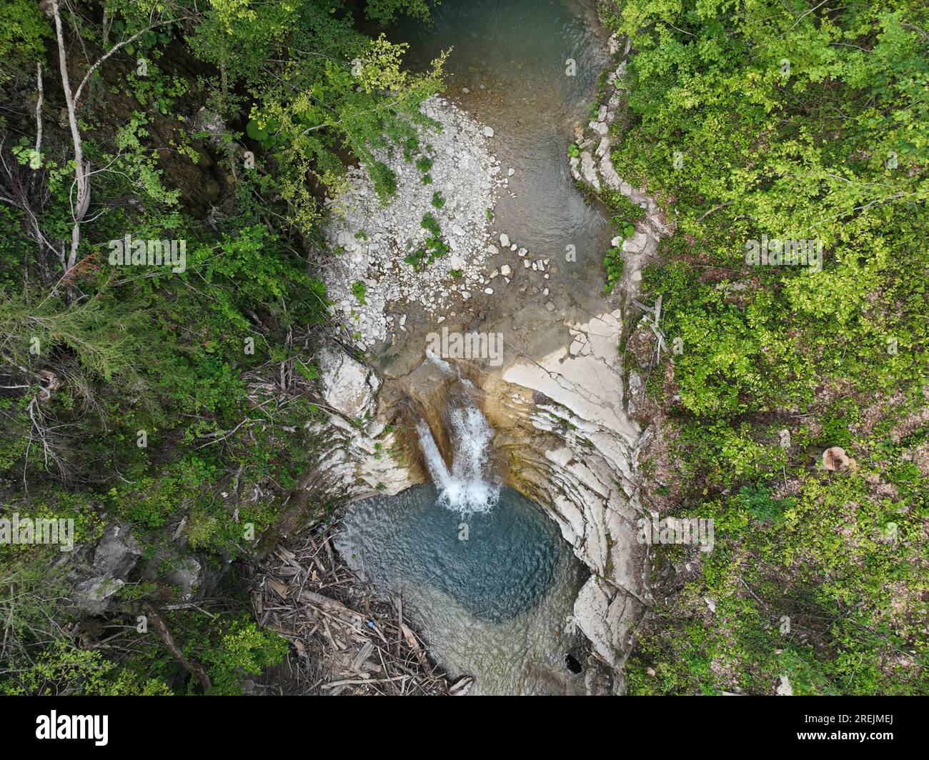 aerial view the waterfall Stock Photo - Alamy