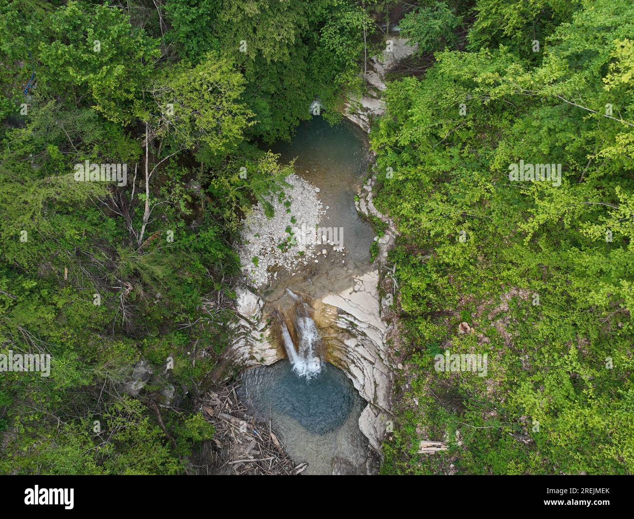 aerial view the waterfall Stock Photo - Alamy