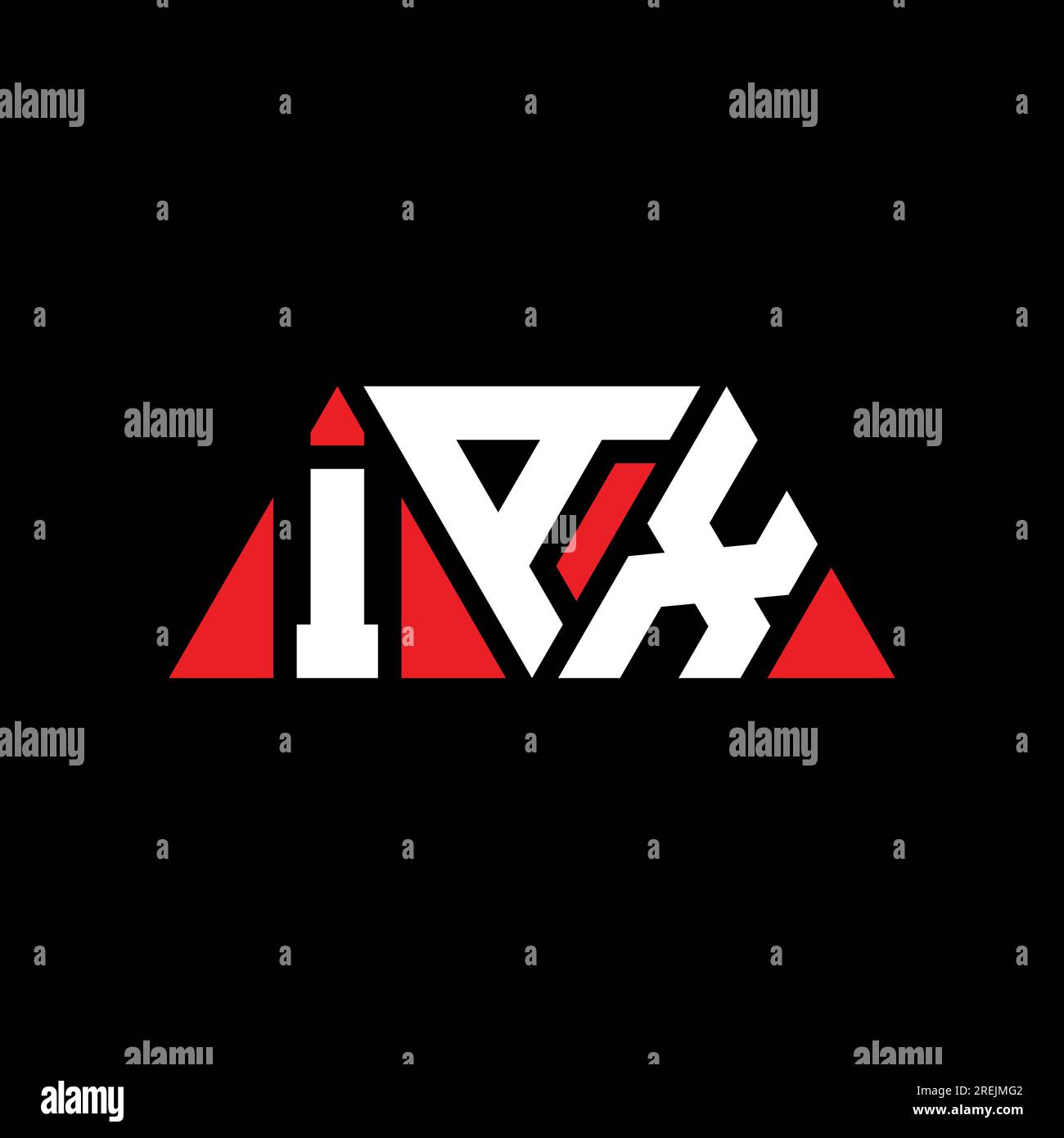 IAX triangle letter logo design with triangle shape. IAX triangle logo design monogram. IAX ...