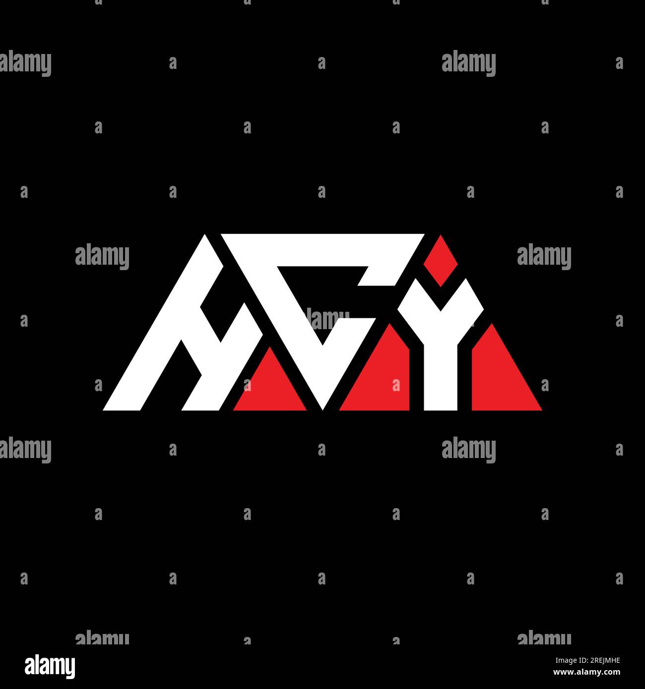 HCY triangle letter logo design with triangle shape. HCY triangle logo design monogram. HCY ...