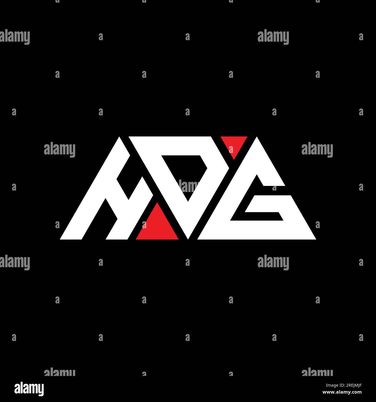 HDG triangle letter logo design with triangle shape. HDG triangle logo ...