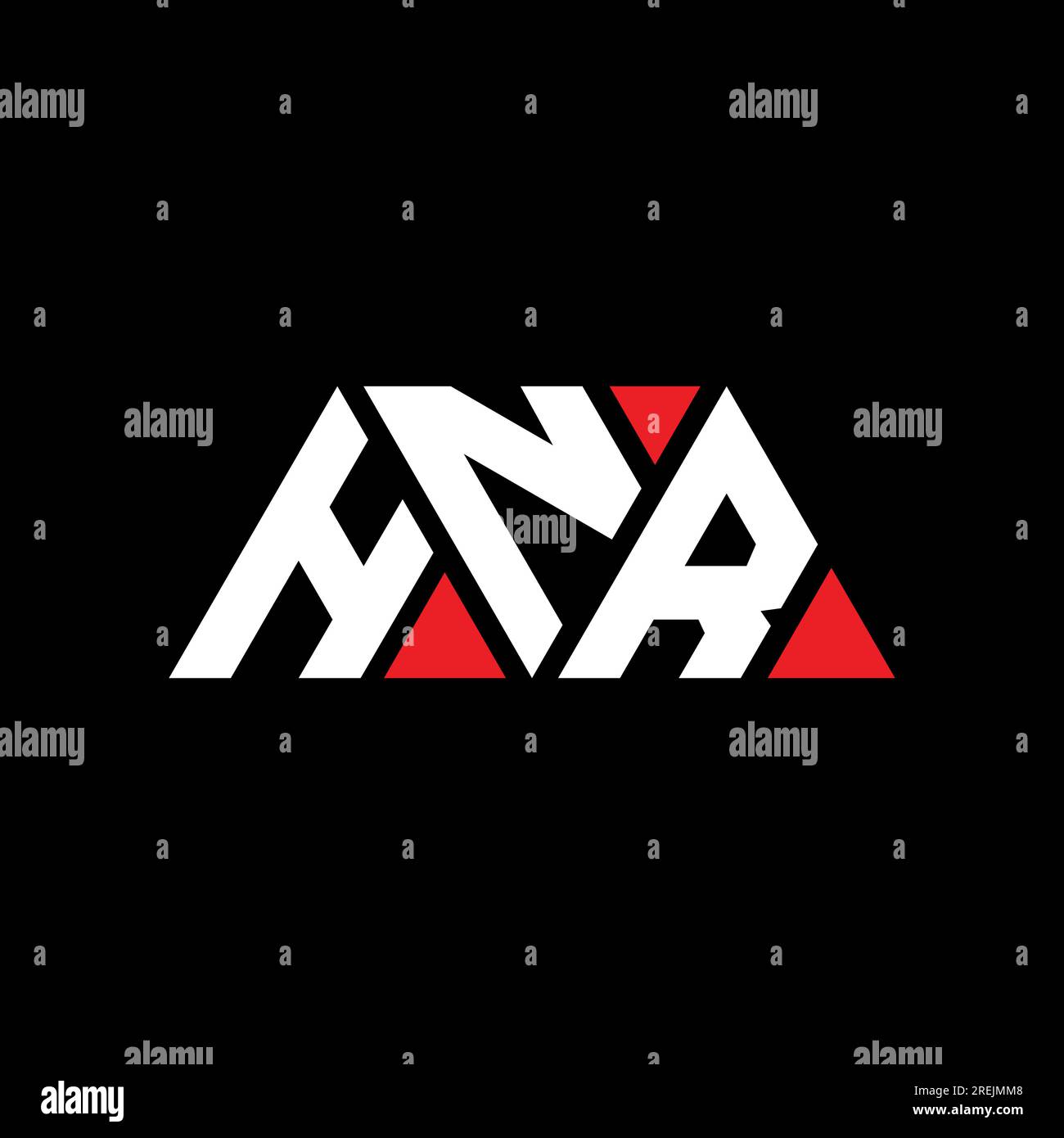 HNR triangle letter logo design with triangle shape. HNR triangle logo ...