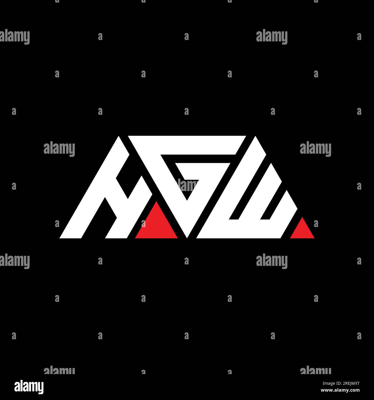 HGW triangle letter logo design with triangle shape. HGW triangle logo ...