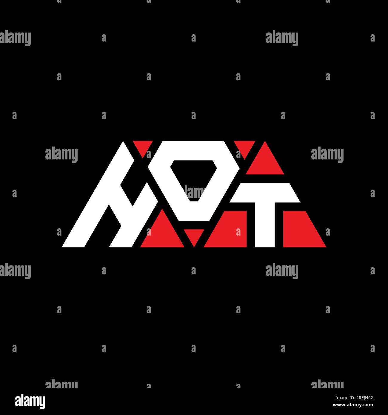 HOT triangle letter logo design with triangle shape. HOT triangle logo ...