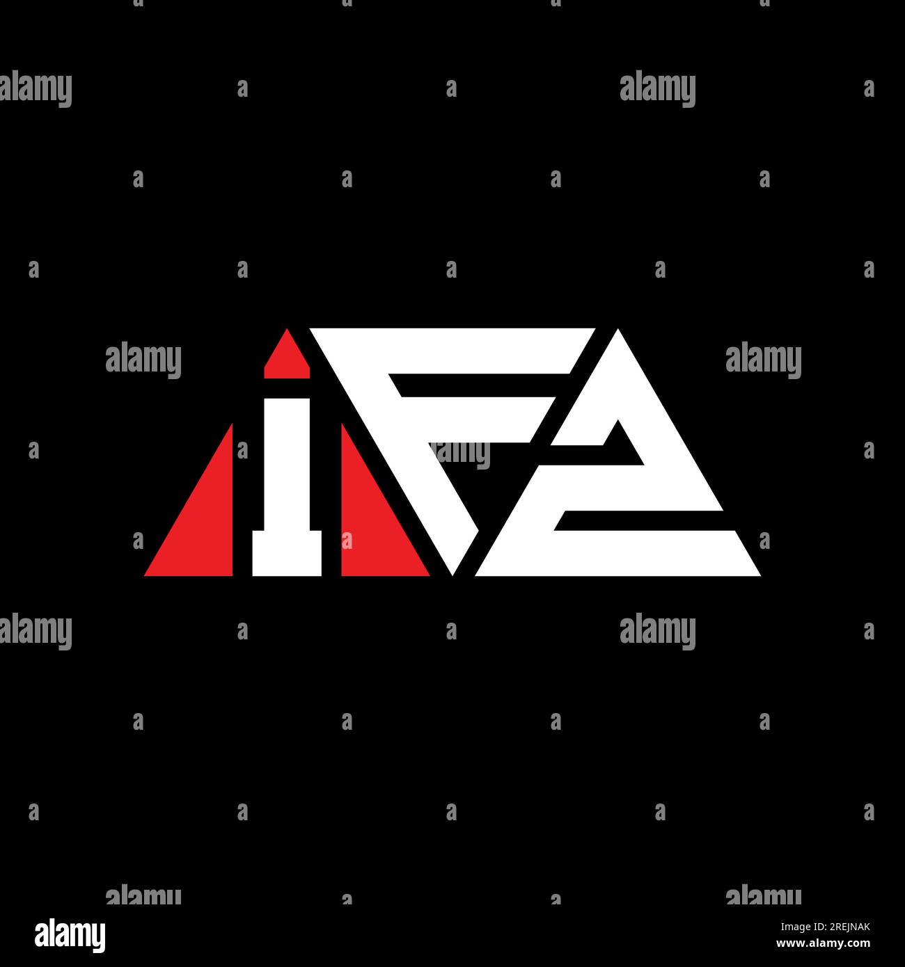 IFZ triangle letter logo design with triangle shape. IFZ triangle logo ...
