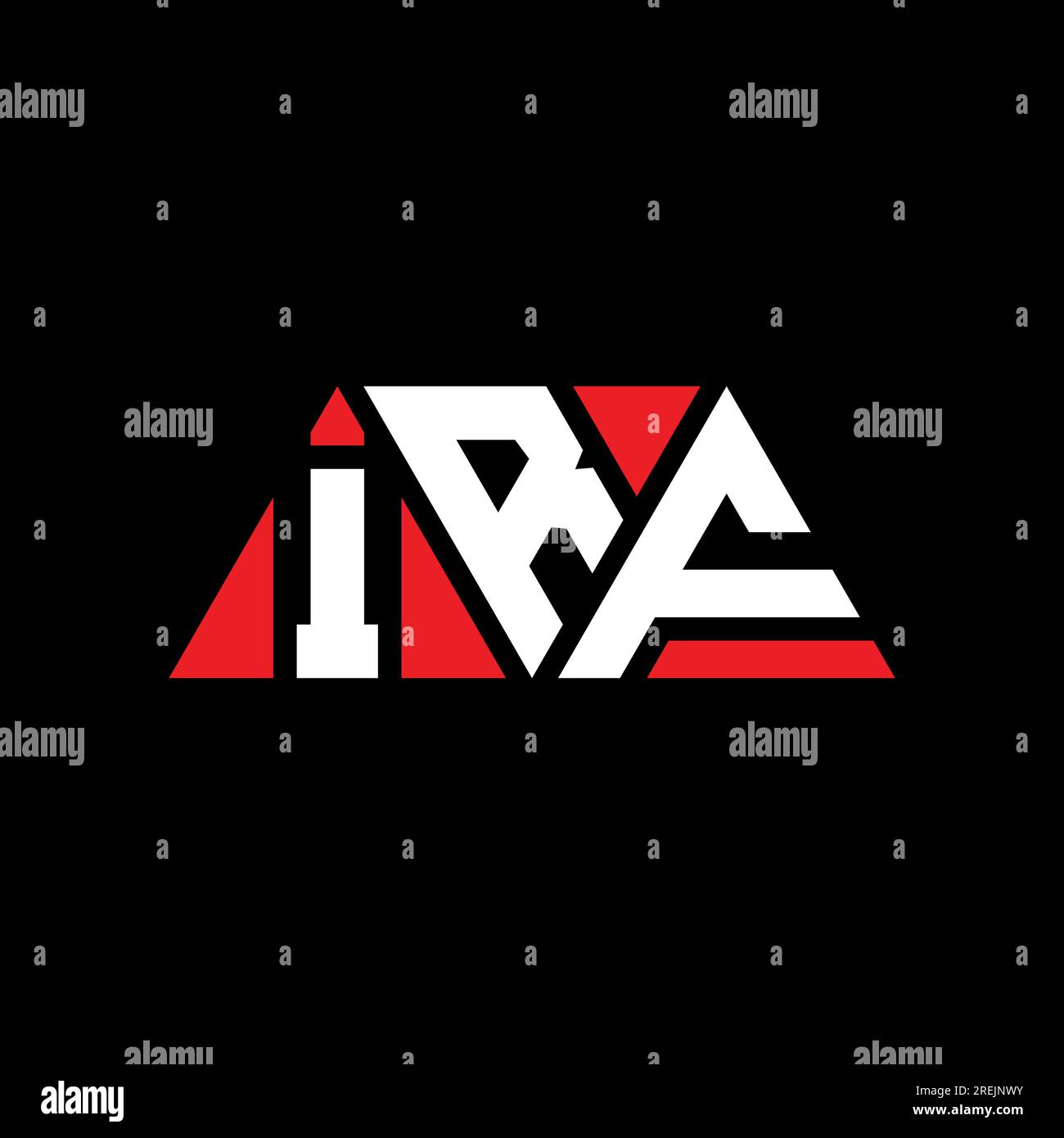 IRF triangle letter logo design with triangle shape. IRF triangle logo ...