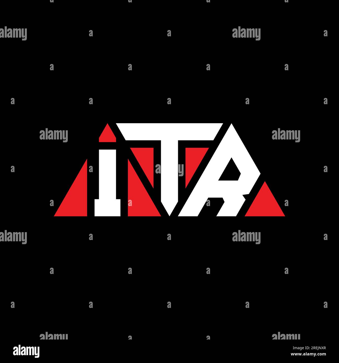 ITR triangle letter logo design with triangle shape. ITR triangle logo ...