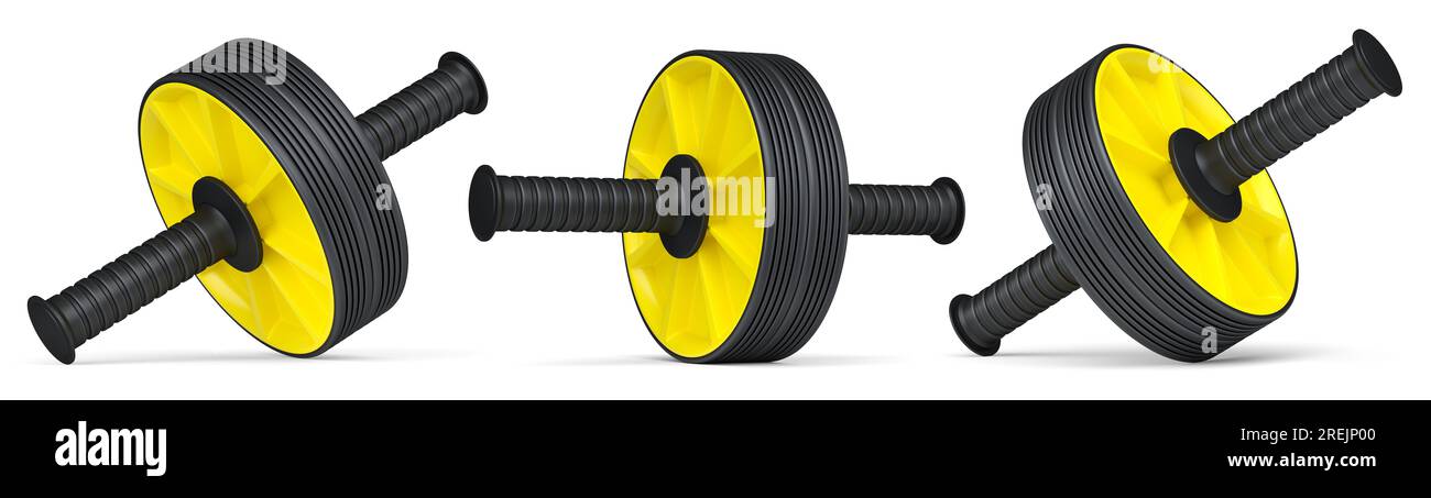 Set of AB rollers for abdominal muscles isolated on white background ...