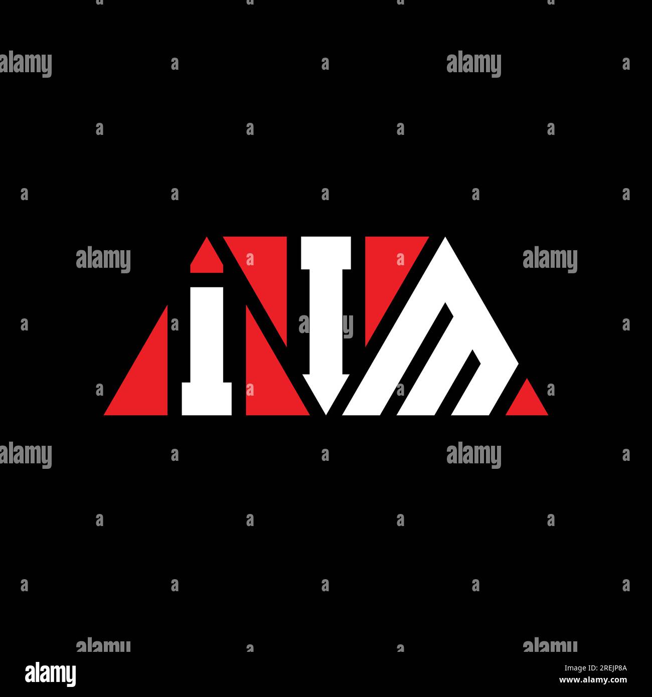 IIM triangle letter logo design with triangle shape. IIM triangle logo ...