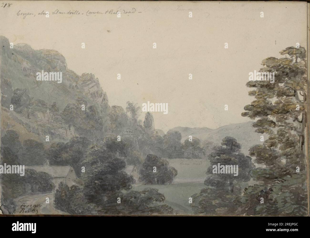 Crogan Rocks 1805 by Moses Griffith Stock Photo - Alamy