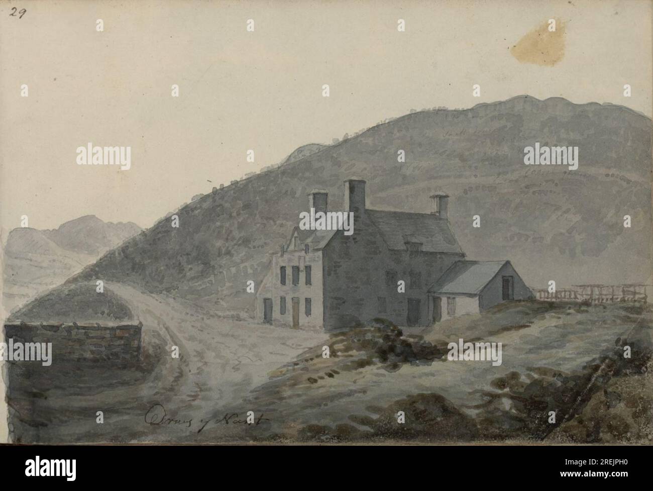 Drws y Nant 1805 by Moses Griffith Stock Photo - Alamy