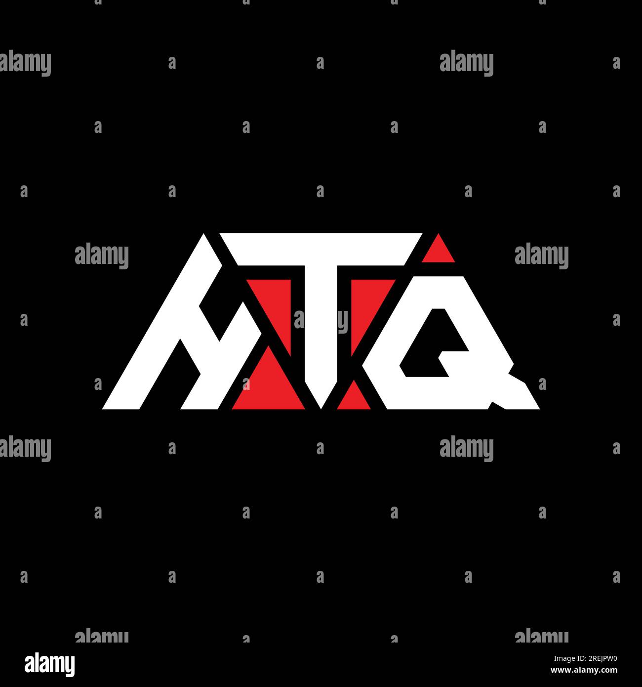 HTQ triangle letter logo design with triangle shape. HTQ triangle logo ...
