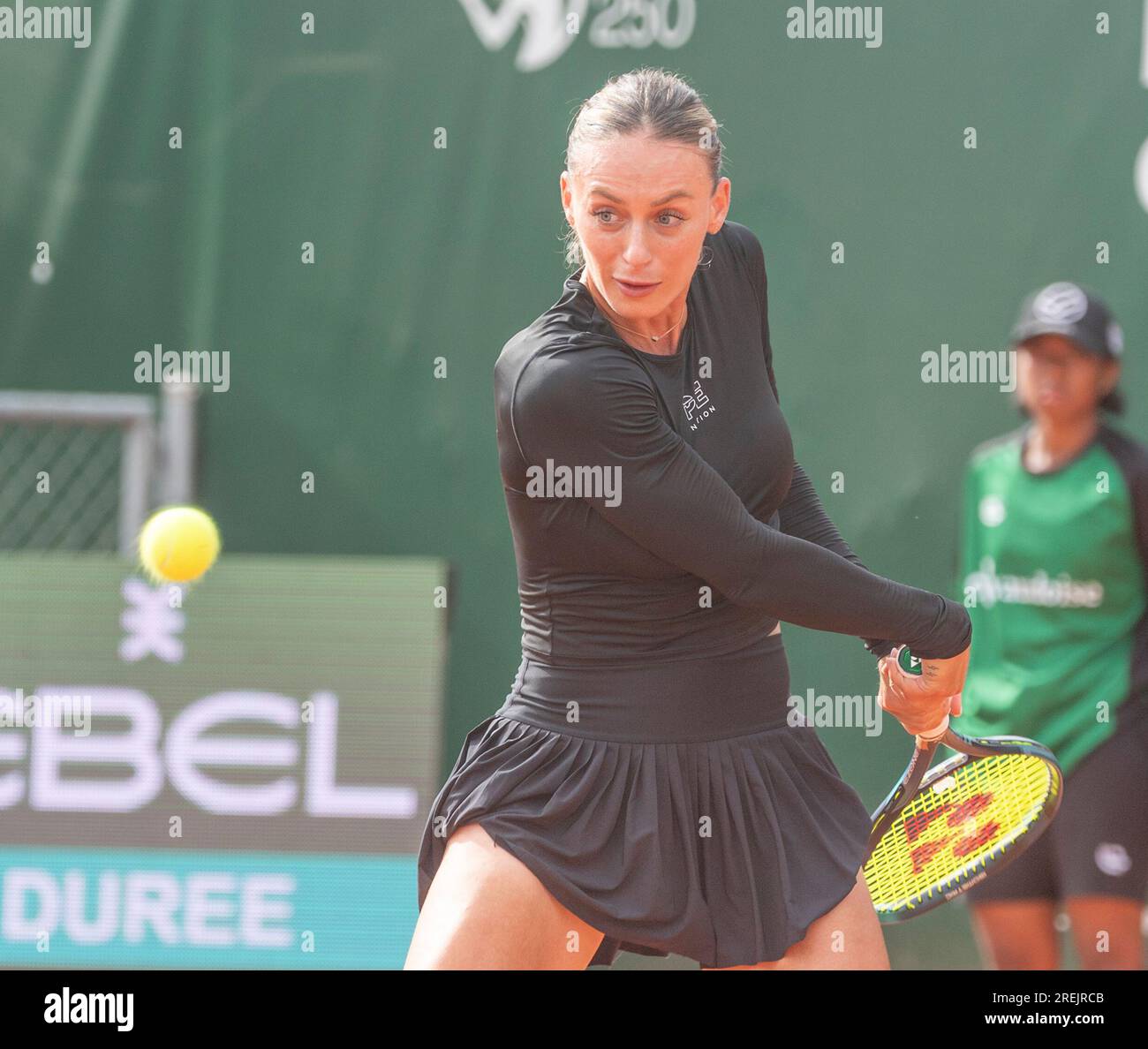 Lausanne, Switzerland. 07th Aug, 2023. Ana Bogdan of Roumania return during quaterfinal of ...