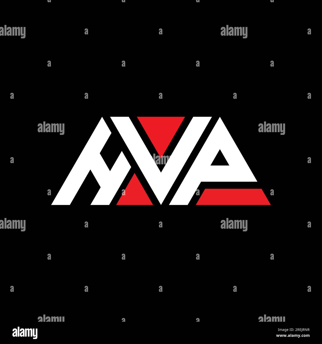 HVP triangle letter logo design with triangle shape. HVP triangle logo ...