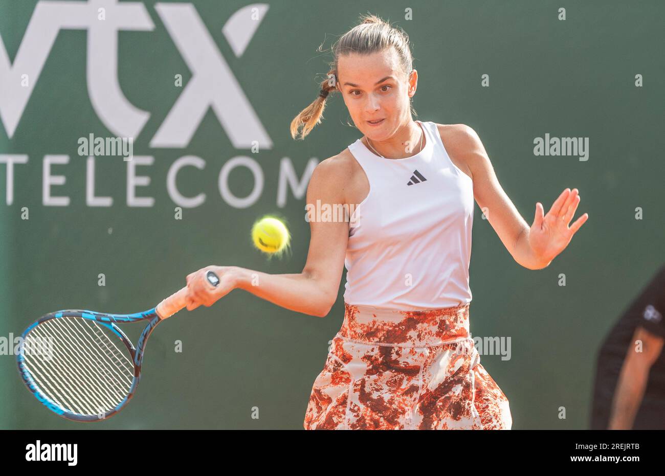 Lausanne, Switzerland. 07th Aug, 2023. Clara Burel of France during quaterfinal of Quarterfinal ...