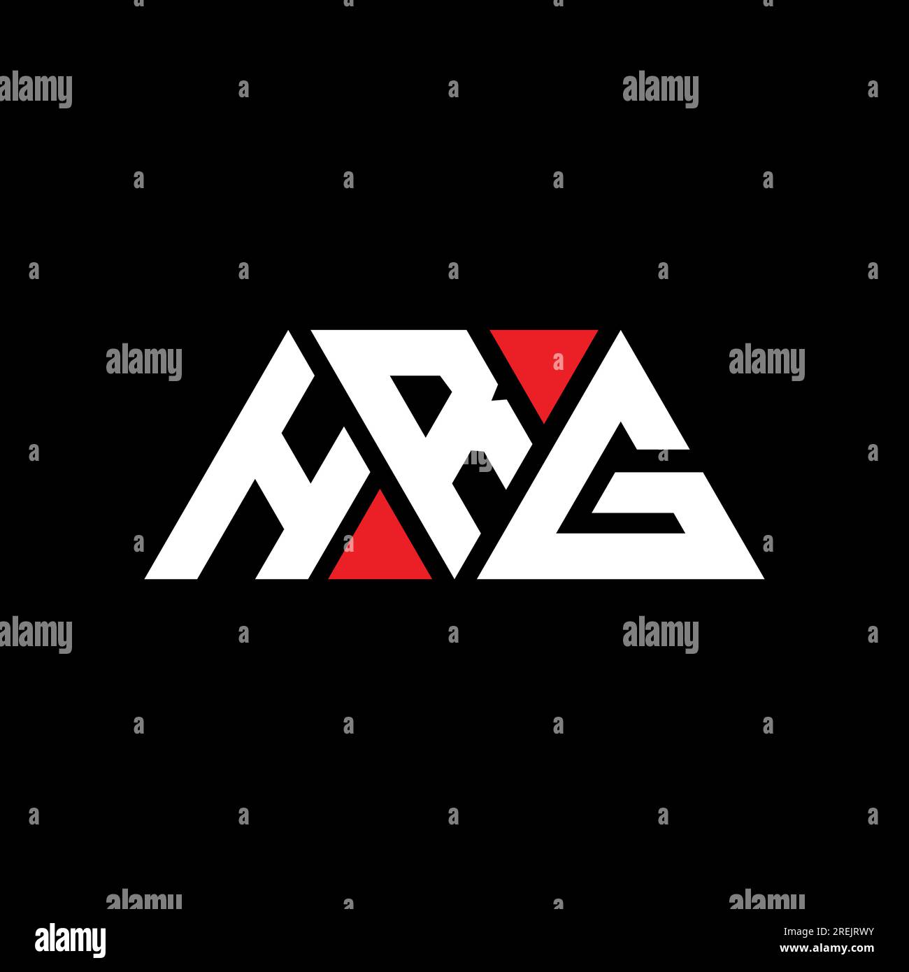 HRG triangle letter logo design with triangle shape. HRG triangle logo ...