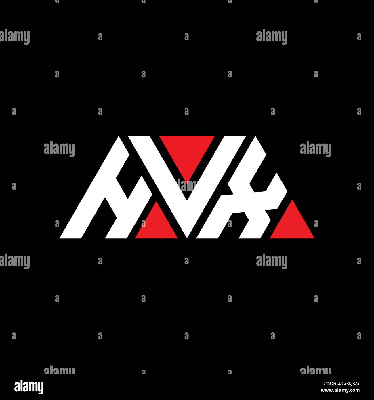 HVX triangle letter logo design with triangle shape. HVX triangle logo ...