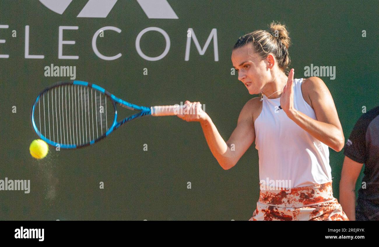 Lausanne, Switzerland. 07th Aug, 2023. Clara Burel of France during quaterfinal of Quarterfinal ...