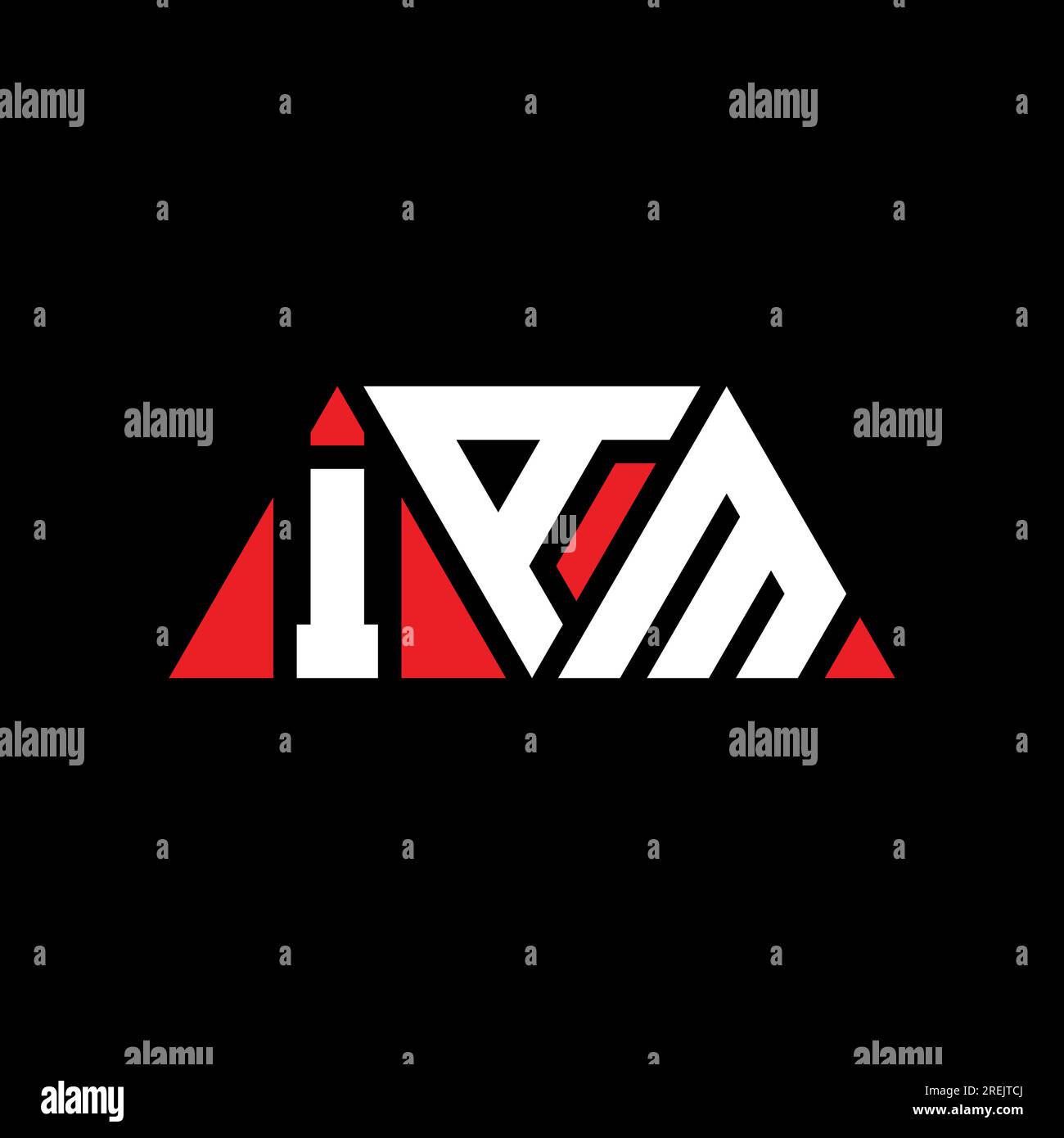 IAM triangle letter logo design with triangle shape. IAM triangle logo ...