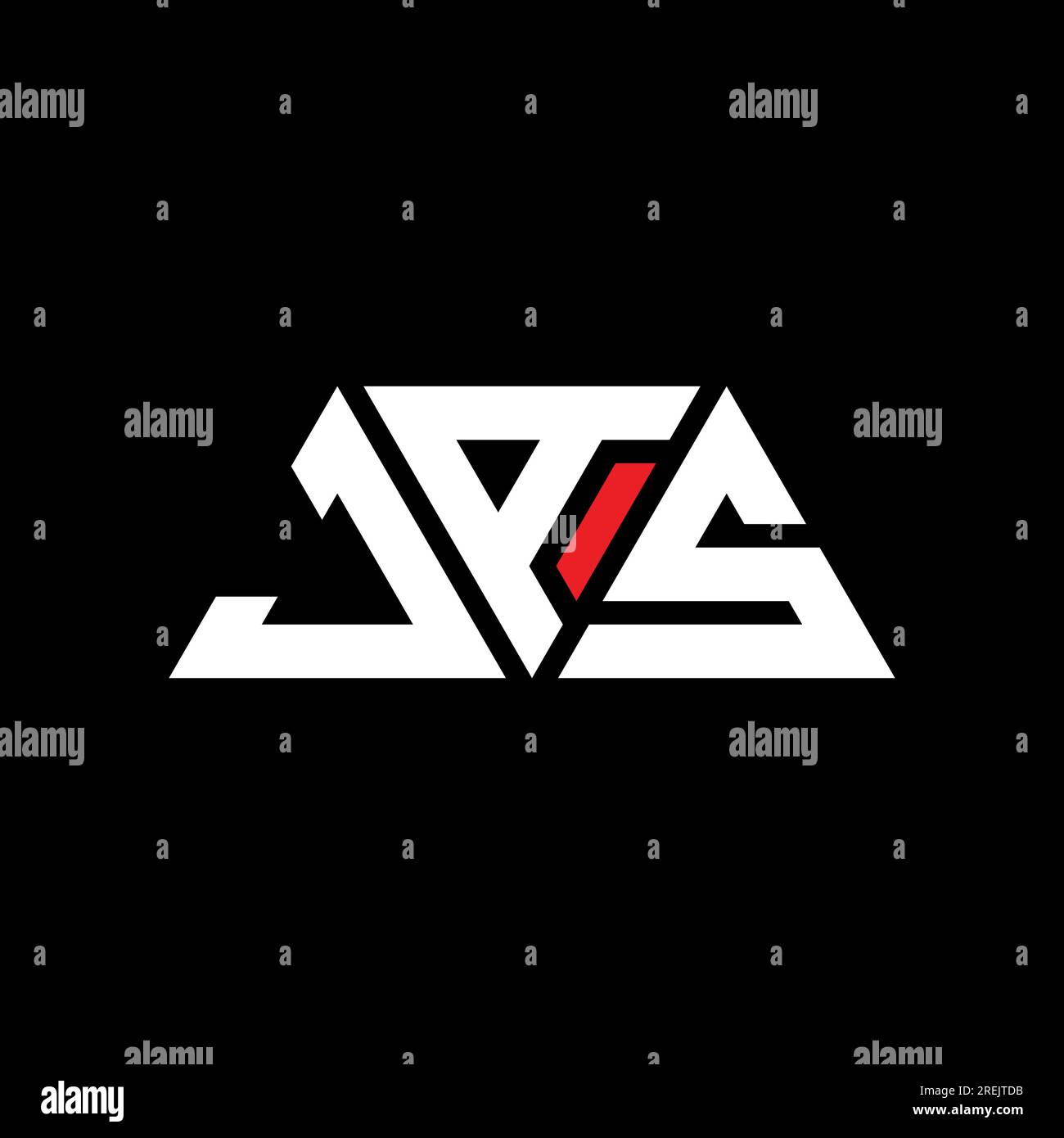 JAS triangle letter logo design with triangle shape. JAS triangle logo ...