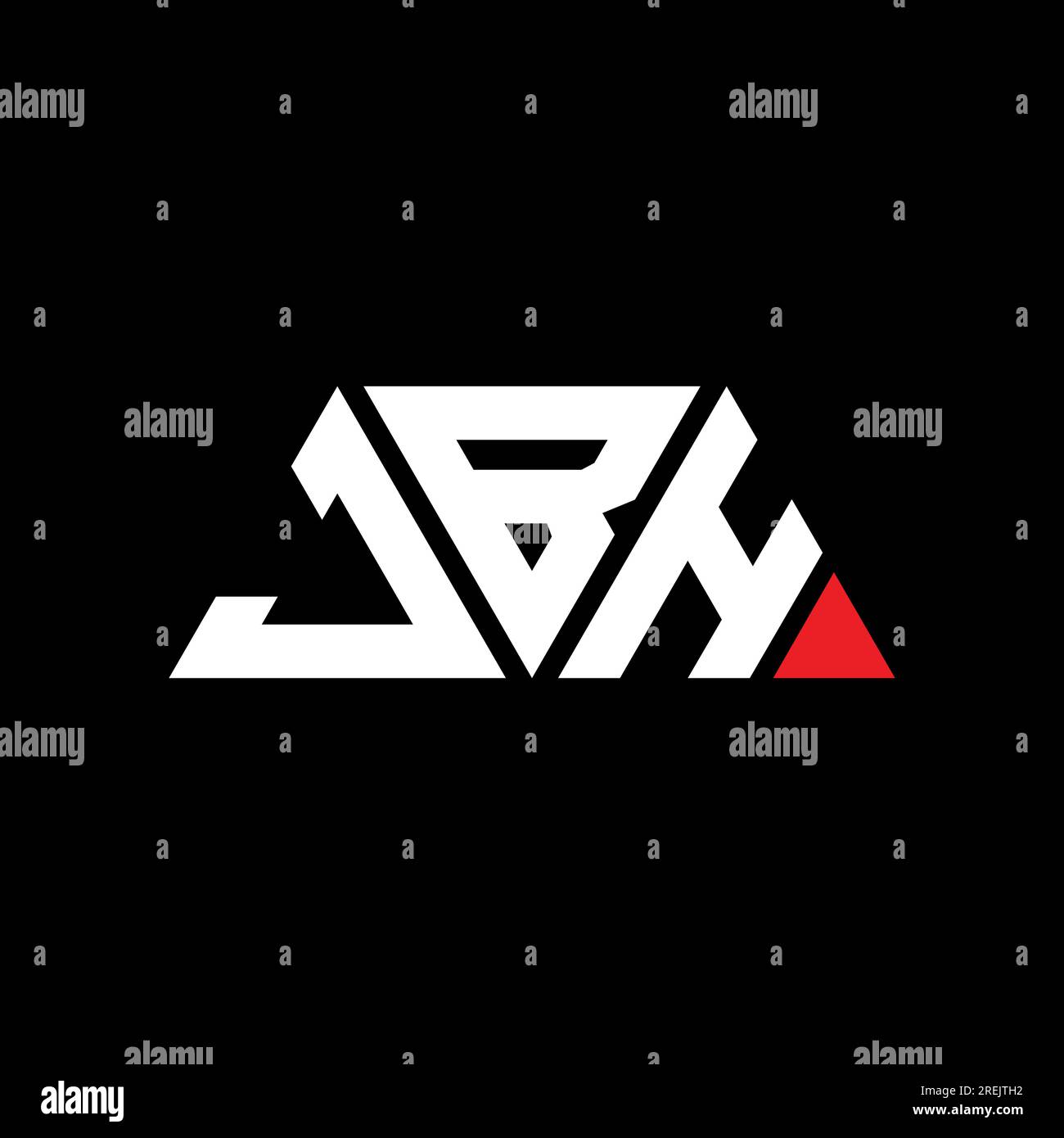 JBH triangle letter logo design with triangle shape. JBH triangle logo design monogram. JBH ...