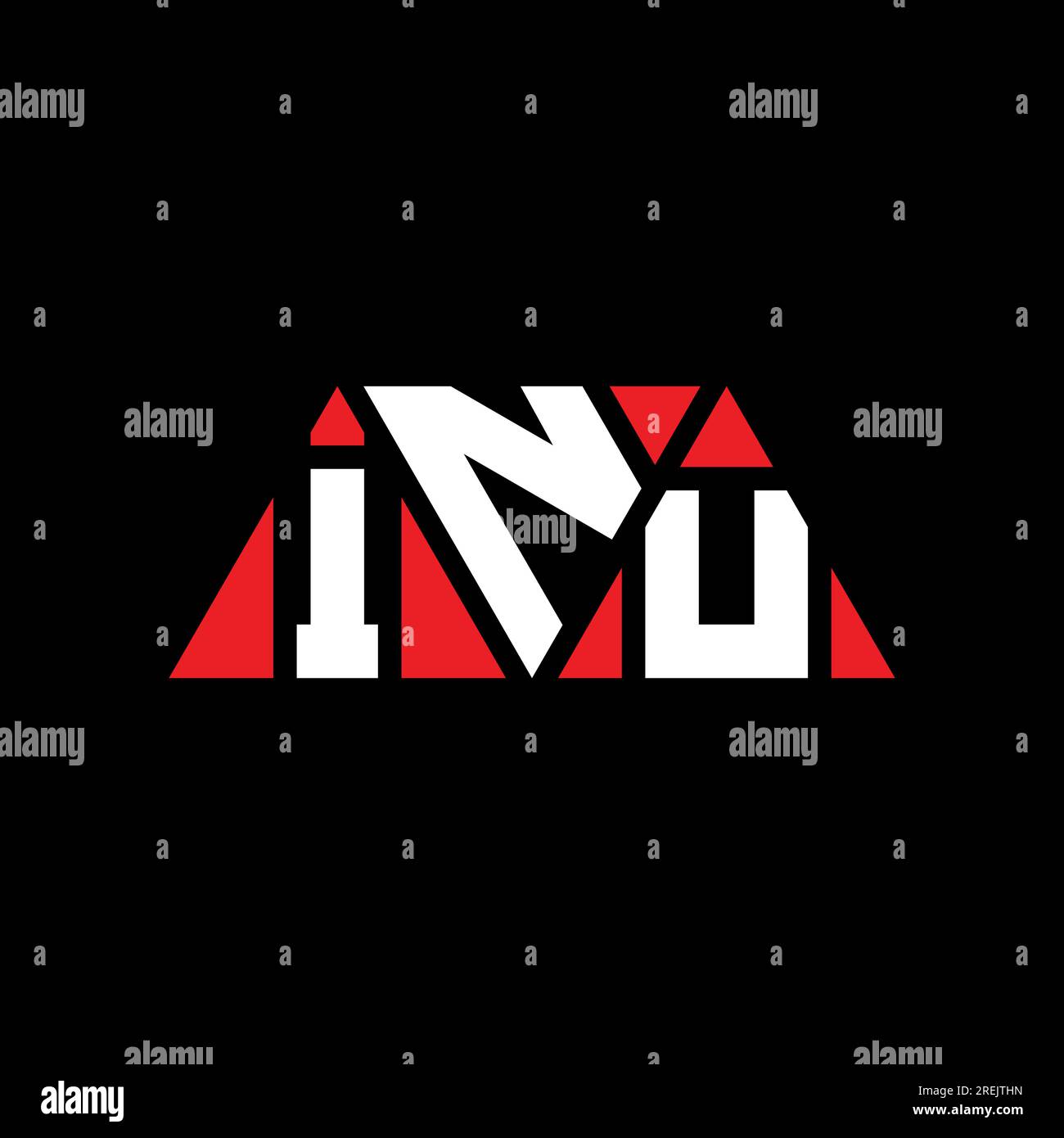 INU triangle letter logo design with triangle shape. INU triangle logo ...