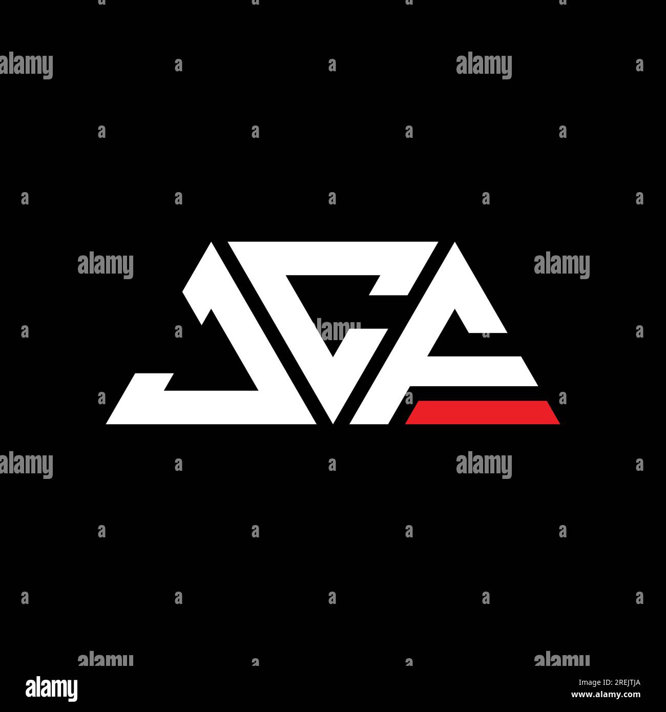 JCF triangle letter logo design with triangle shape. JCF triangle logo ...
